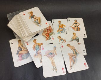 Vintage Pin up Playing Cards, 54pcs, Vintage Playing Cards, GDR Playing Cards - Etsy