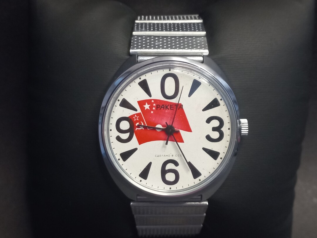 Soviet Vintage Watch Raketa Ussr-china NEW Communist Propaganda of the ...