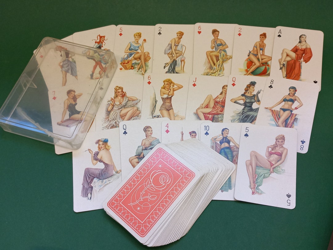 Vintage Pin up Playing Cards, Full Set 55pcs, Vintage Playing Cards, GDR Playing Cards - Etsy