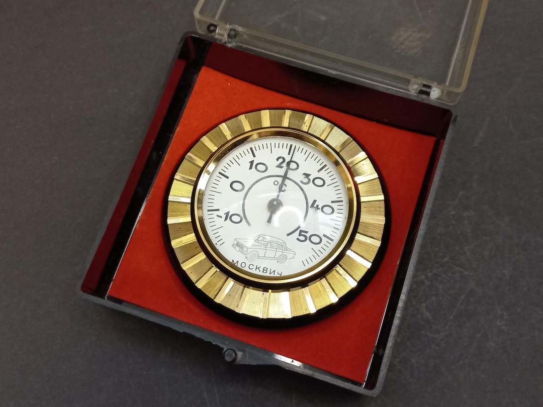 Soviet Vintage Car Thermometer "moskvich", Retro Desktop Thermometer ...