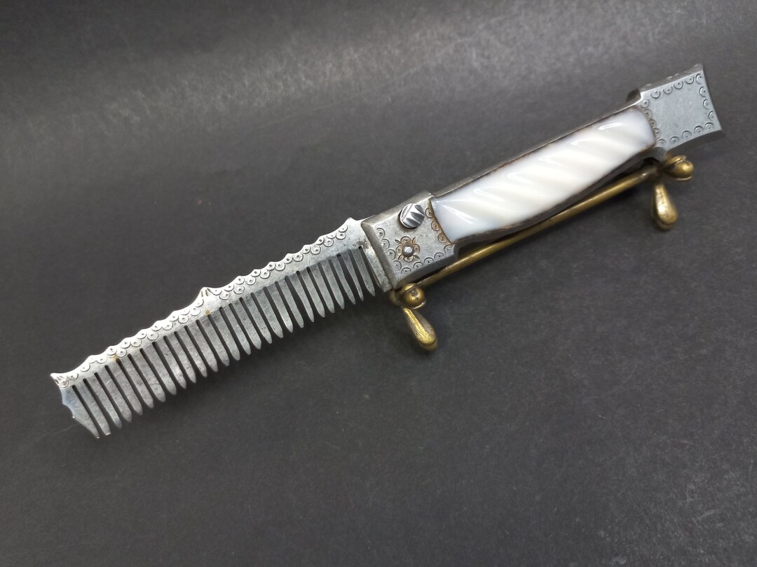 Soviet Vintage Folding Comb, USSR Pocket Folding Comb, Handmade Folding ...