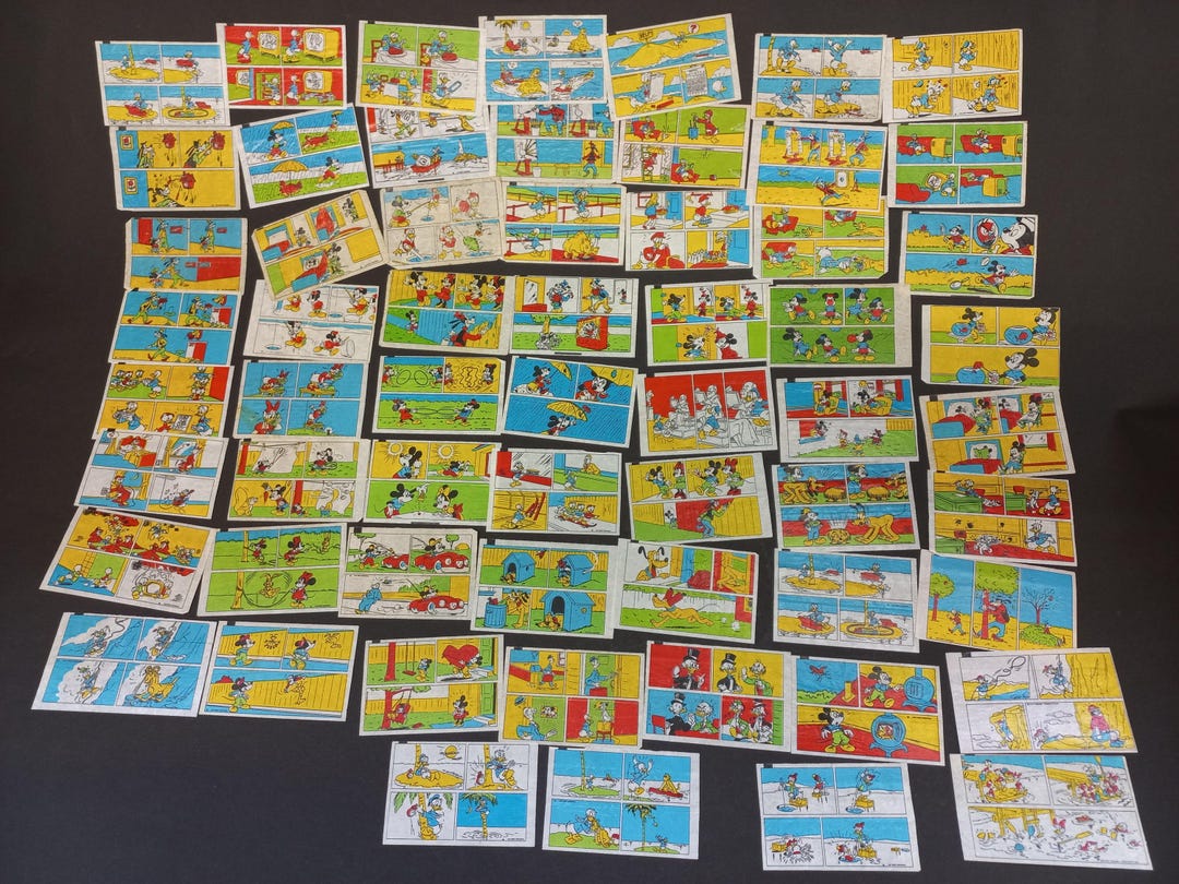 Vintage Bubble Chewing Gum Wrappers Donald Duck 1990s.gum Inserts Goofy ...