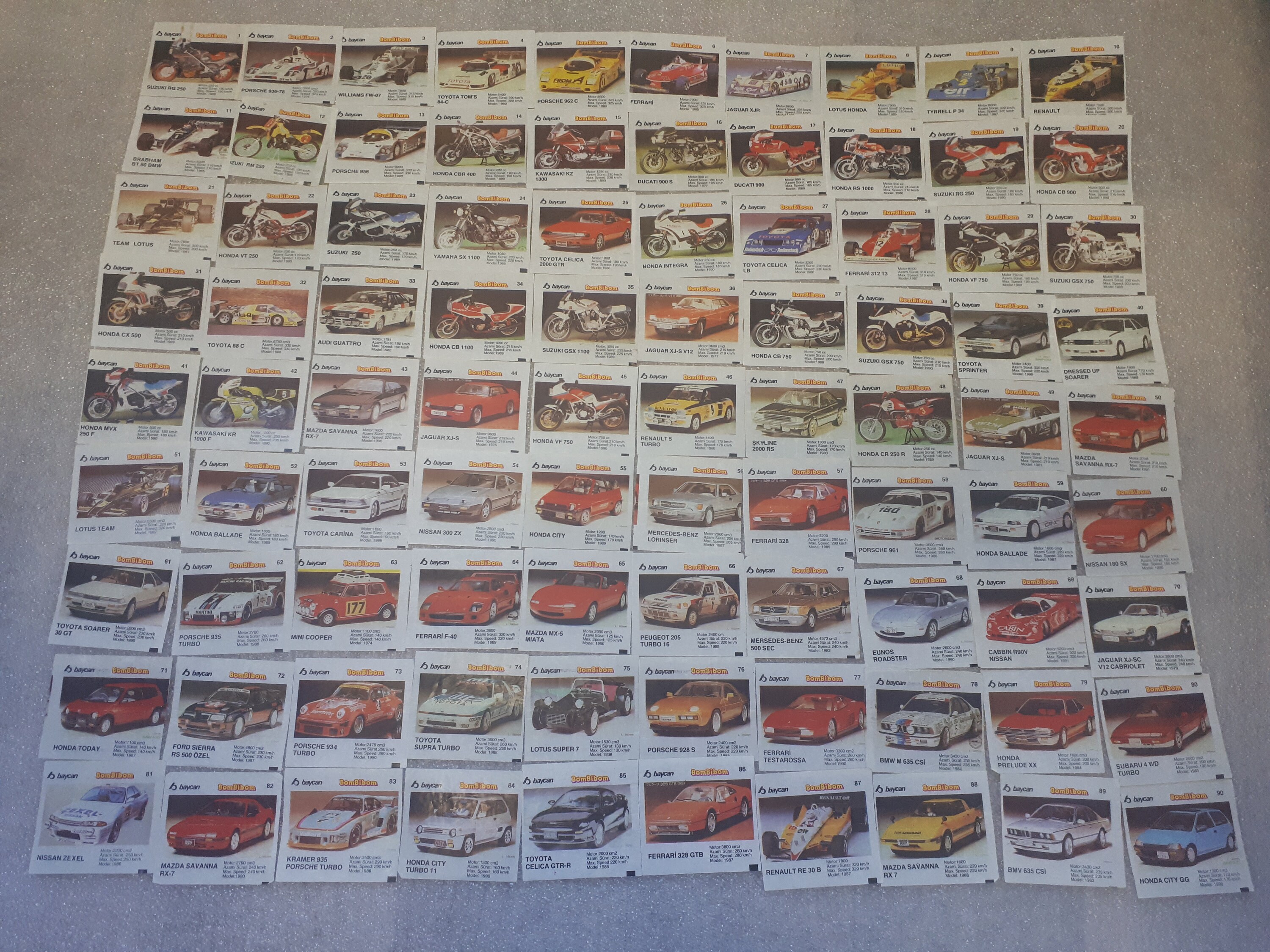 inserts from the 90s different Inserts from chewing gum candy wrappers ...