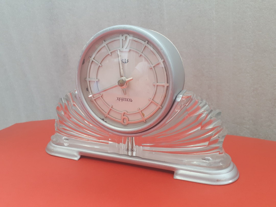 Vintage Soviet Clock Mayak"crystal".antique Table Clock.mechanical ...