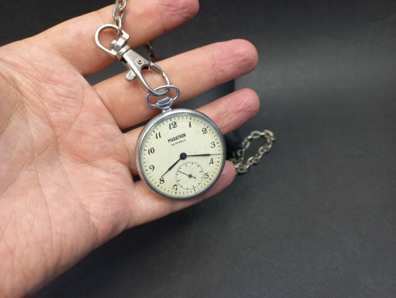 Soviet Vintage Pocket Watch Marathon (Molnija) 1958, … - Gem