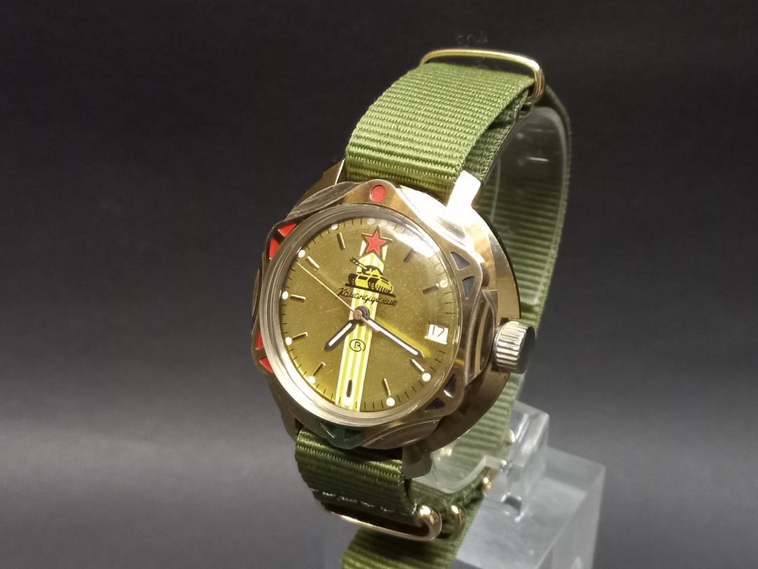 Soviet Vintage Watch Vostok Komandirskie Tank (commander), Mechanical ...