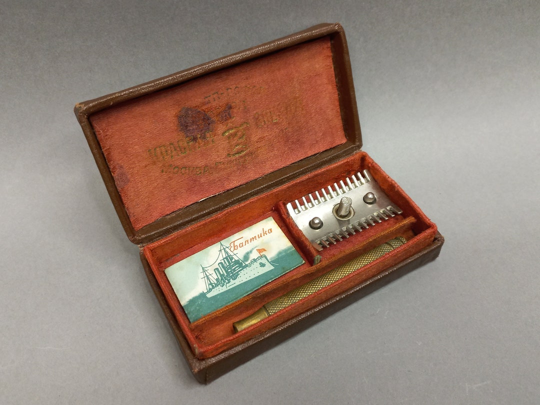 Soviet Vintage Razor "red Star" 1940s, USSR Shaver Set, Russian Old ...