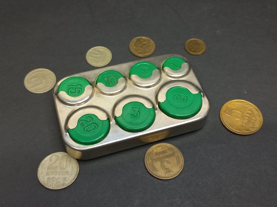 Soviet Vintage Coin Box, Rare Small Pocket Coin Box USSR, Soviet ...