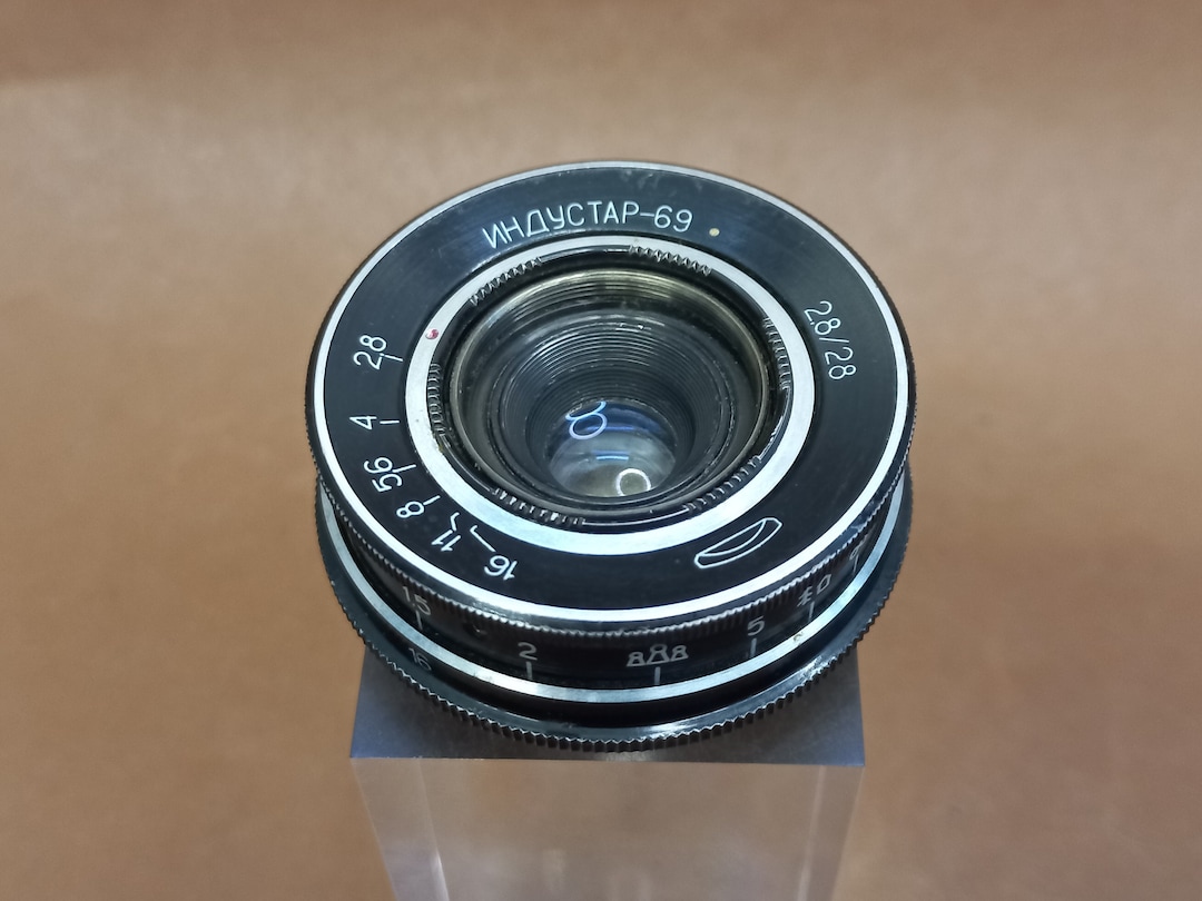 Soviet Vintage Lens Industar 69,28 Mm F/ 2.8 Lens, Vintage Camera USSR ...