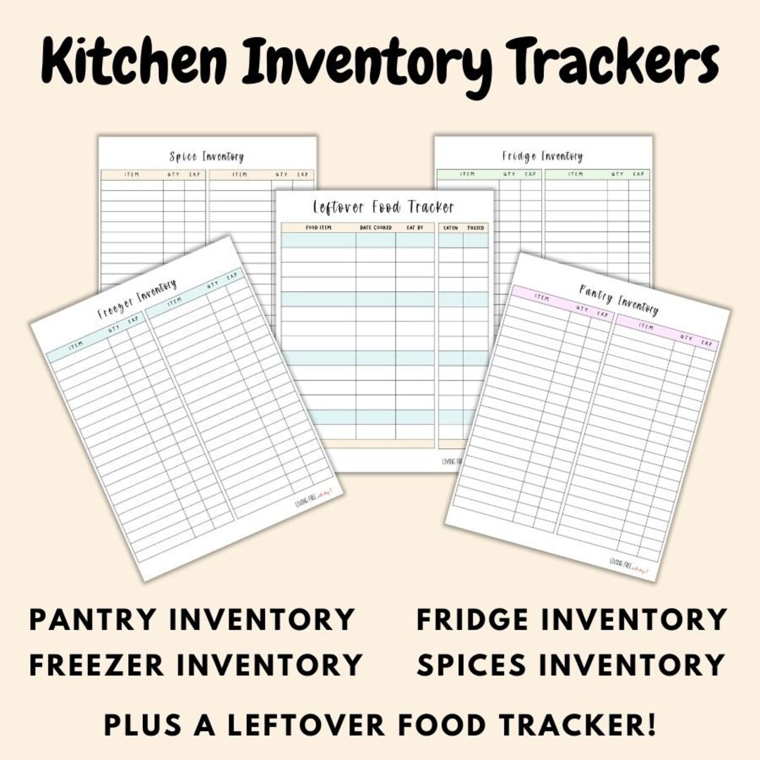 Kitchen Inventory Tracker Printables - Etsy