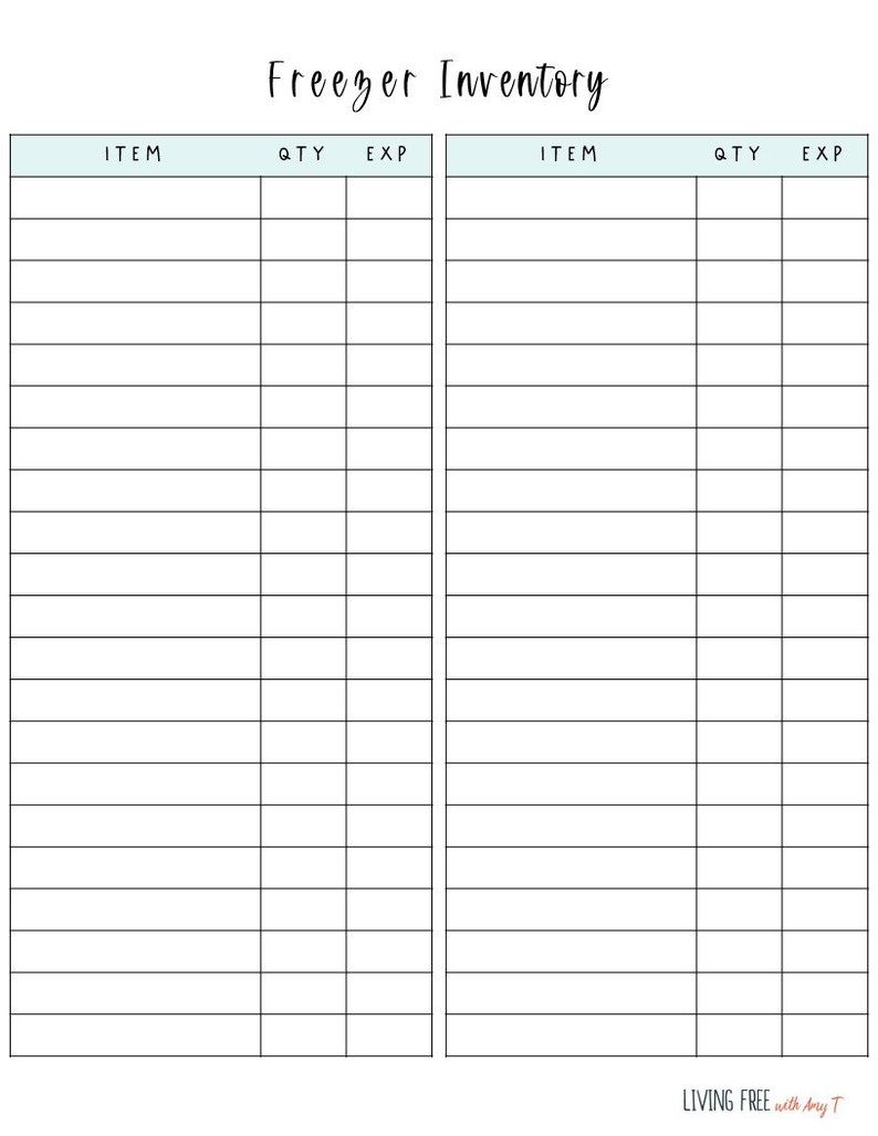 Kitchen Inventory Tracker Printables - Etsy