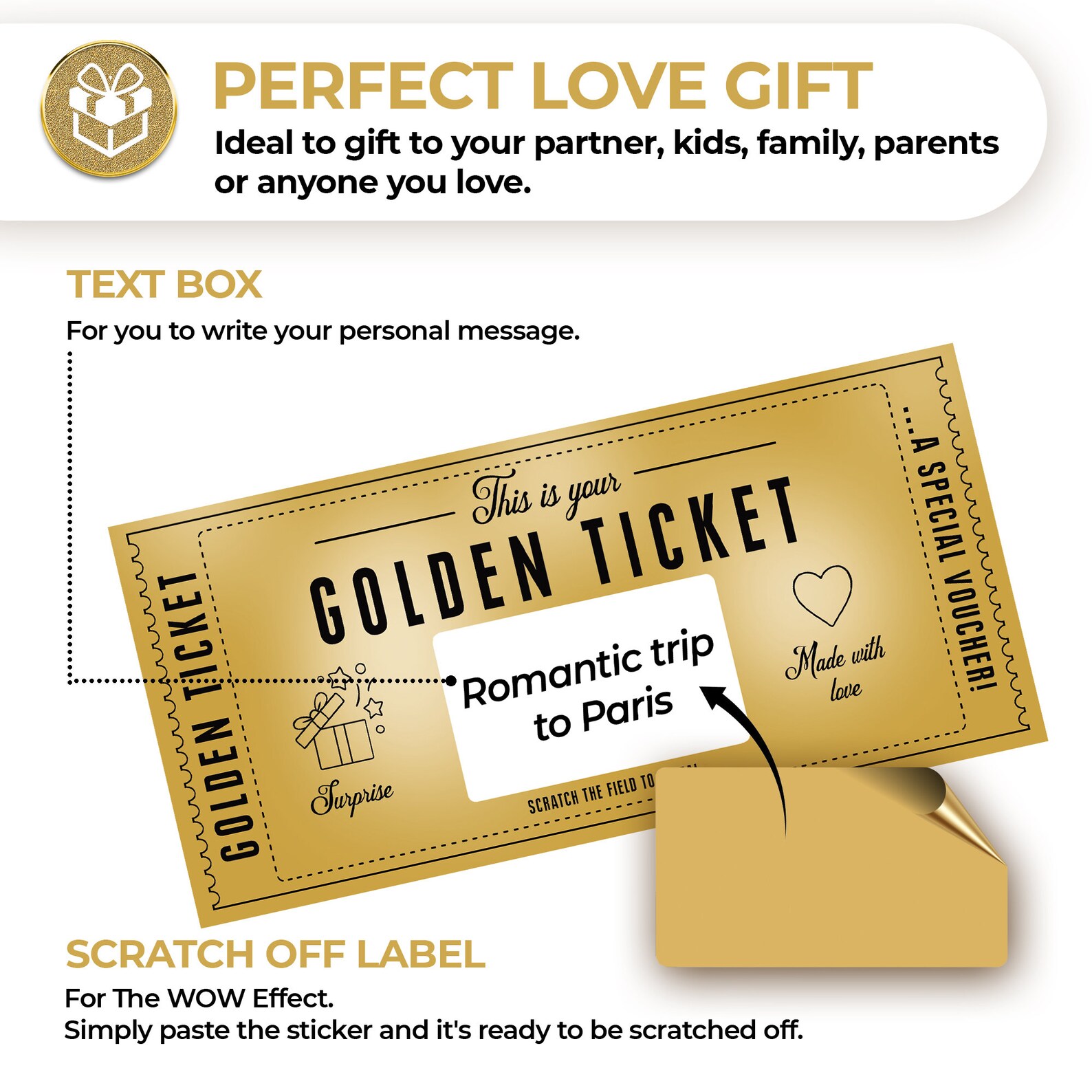 GIFT VOUCHER CARD Scratch off Card Golden Foil Card Ticket Scratch Card ...