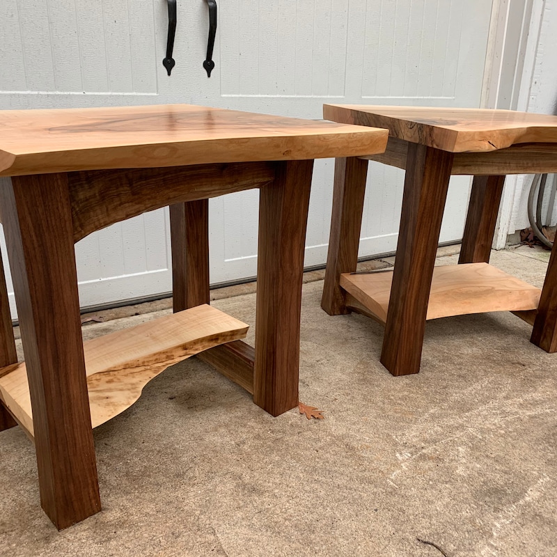 Live Edge End Table - Etsy