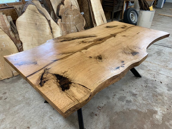 White oak live edge table store