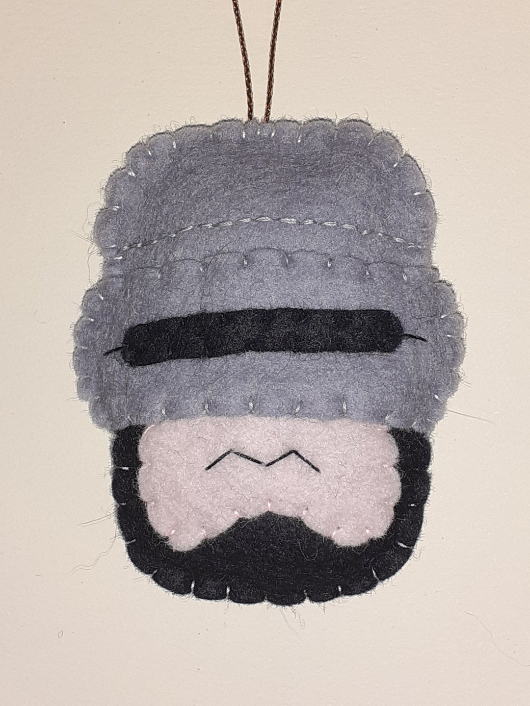 Handmade Felt Robocop Face Hanging Decoration made to Order - Etsy