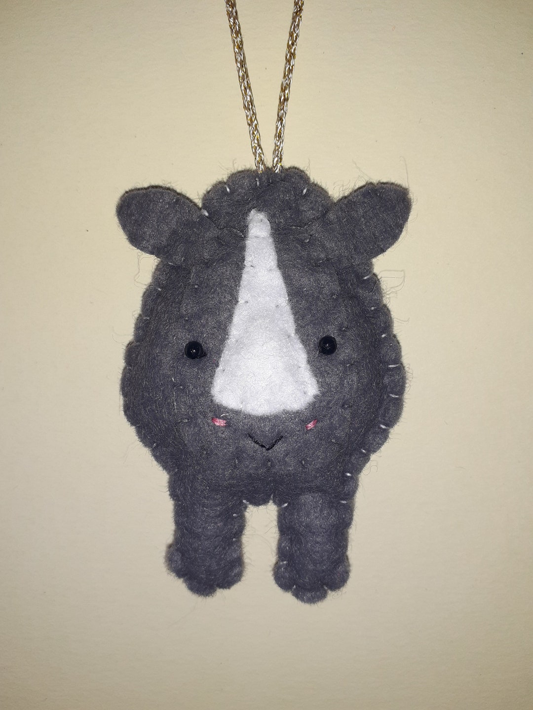 Handmade Felt Rhino Hanging Decoration (made to Order) - Etsy