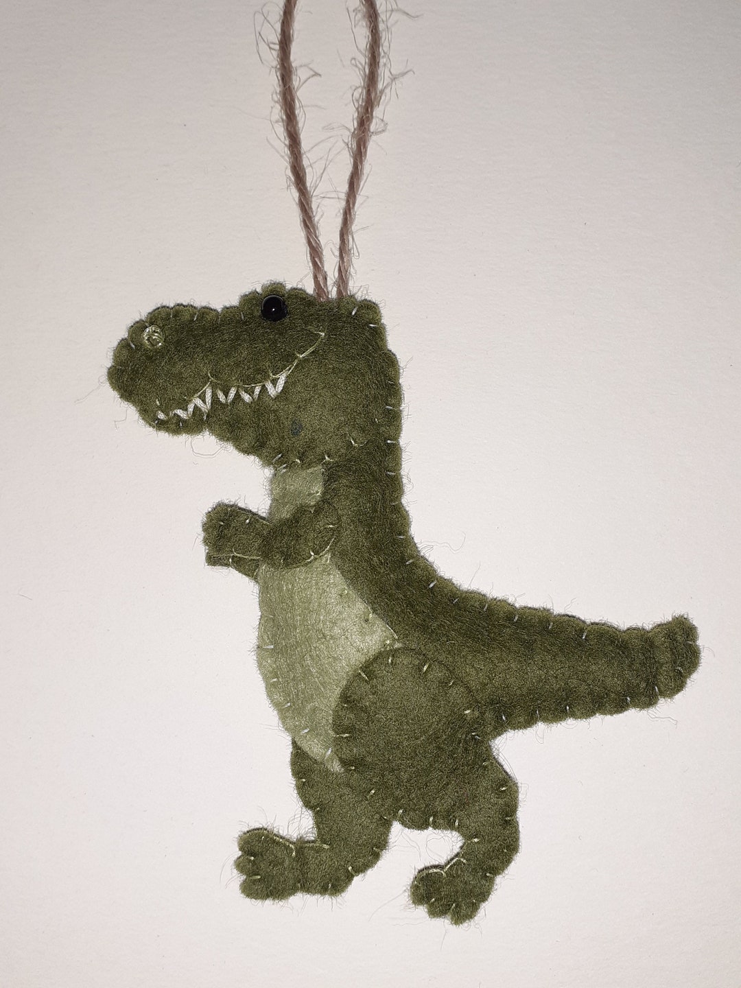 Handmade Felt Tyrannosaurus Rex Dinosaur Hanging Decoration (made to ...
