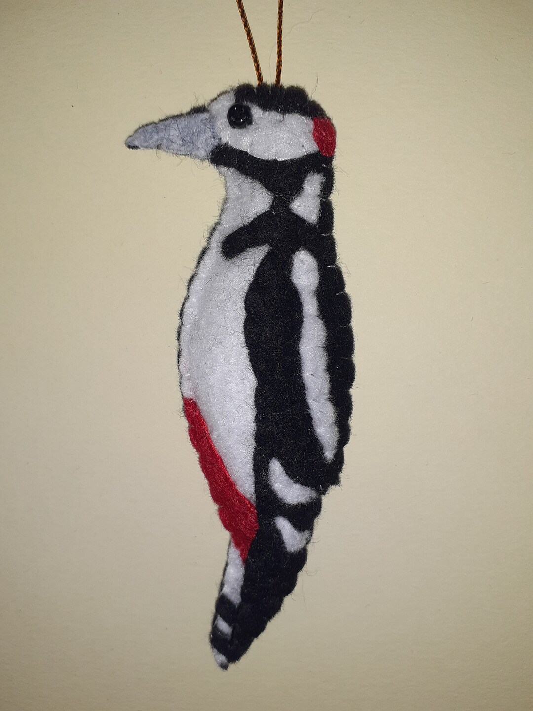 Handmade Felt Woodpecker Hanging Decoration (made to Order) - Etsy