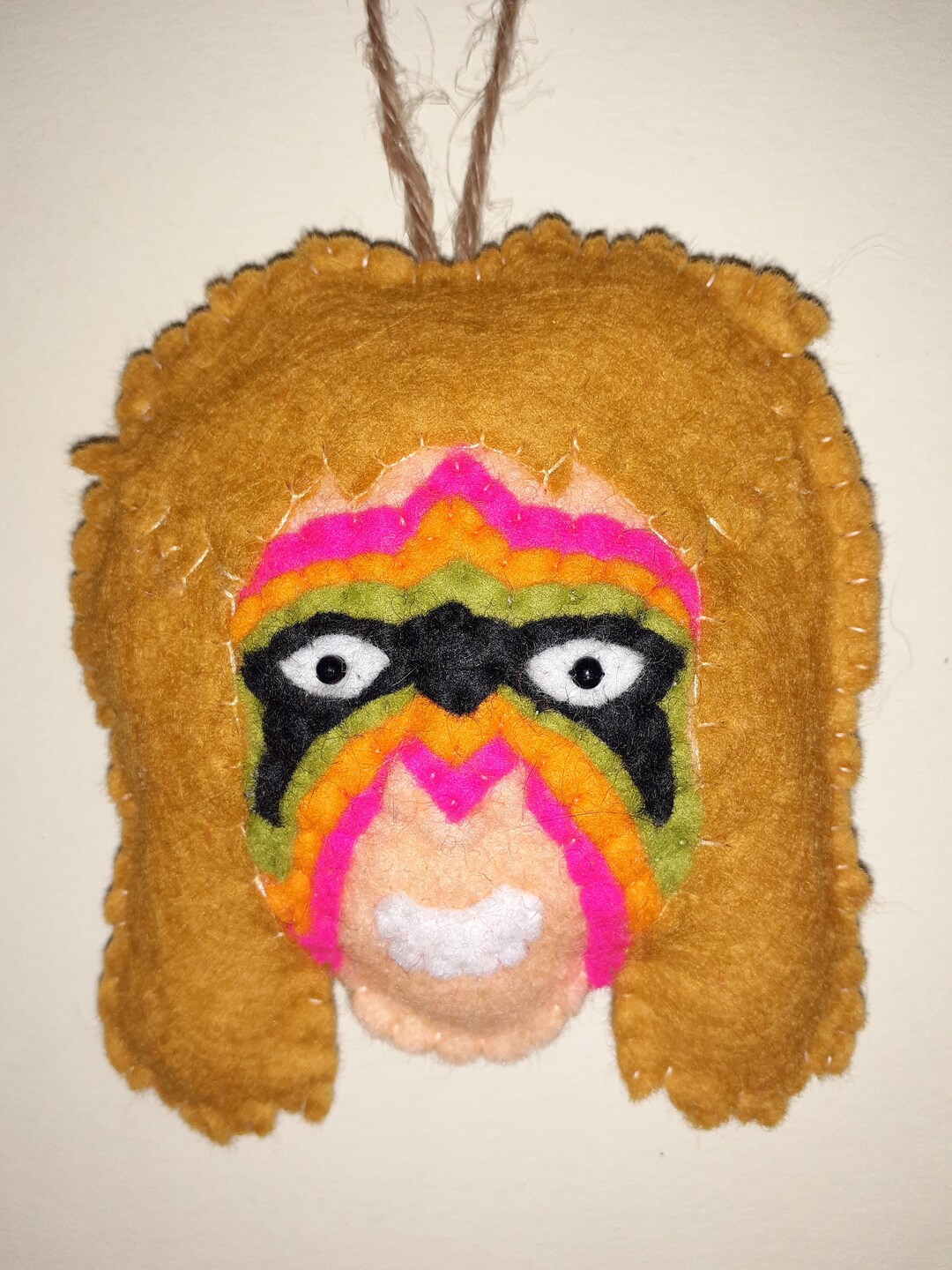 Handmade Felt Retro Wrestler #2 Hanging Decoration (made to Order) - Etsy