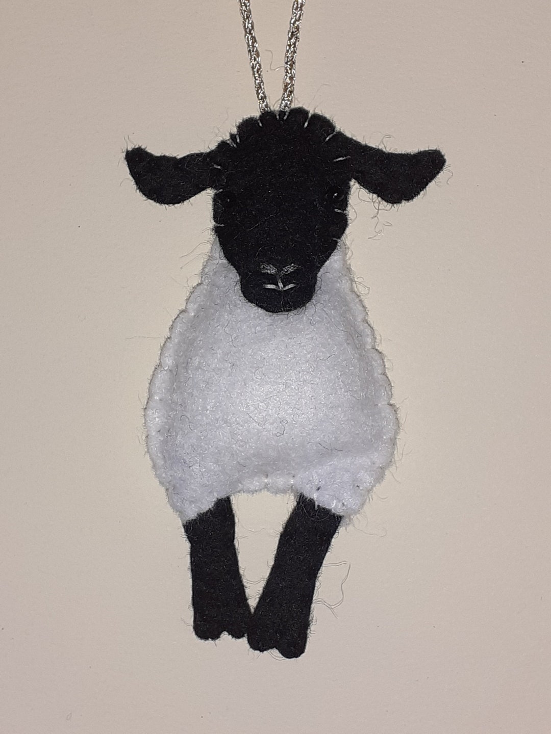 Handmade Felt Suffolk Sheep Hanging Decoration (made to Order) - Etsy