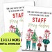 Printable Christmas Tag, Staff Appreciation Tag, Holiday Gift Tag ...