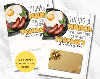 Teacher Appreciation Lunch Restaurant Gift Card Holder - Etsy
