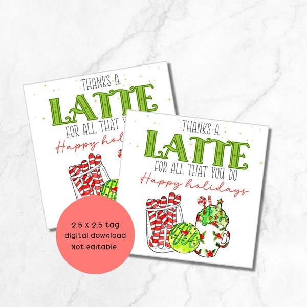 Thanks a Latte - Etsy