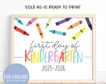Back to School Sign, First Day of First Grade Photo Sign, Printable ...
