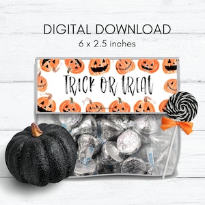 Printable Halloween Treat Bag Topper - Halloween Party Favor Printable ...