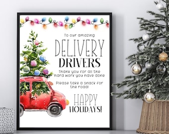 Delivery Driver Thank You Sign - Etsy