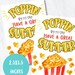 Popcorn Summer Gift Tag Printable, Poppin by to Say Have a Great Summer ...