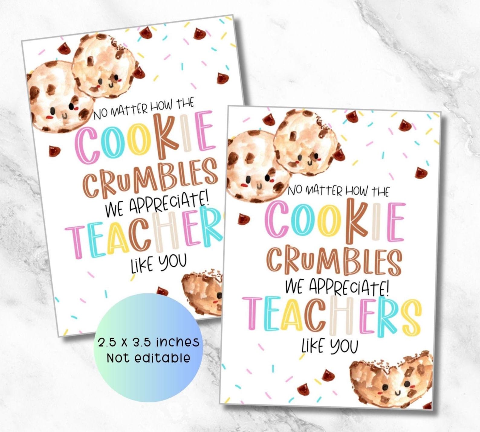 Teachers Appreciation Week, Cookie Gif Tag Printable Digital Download ...