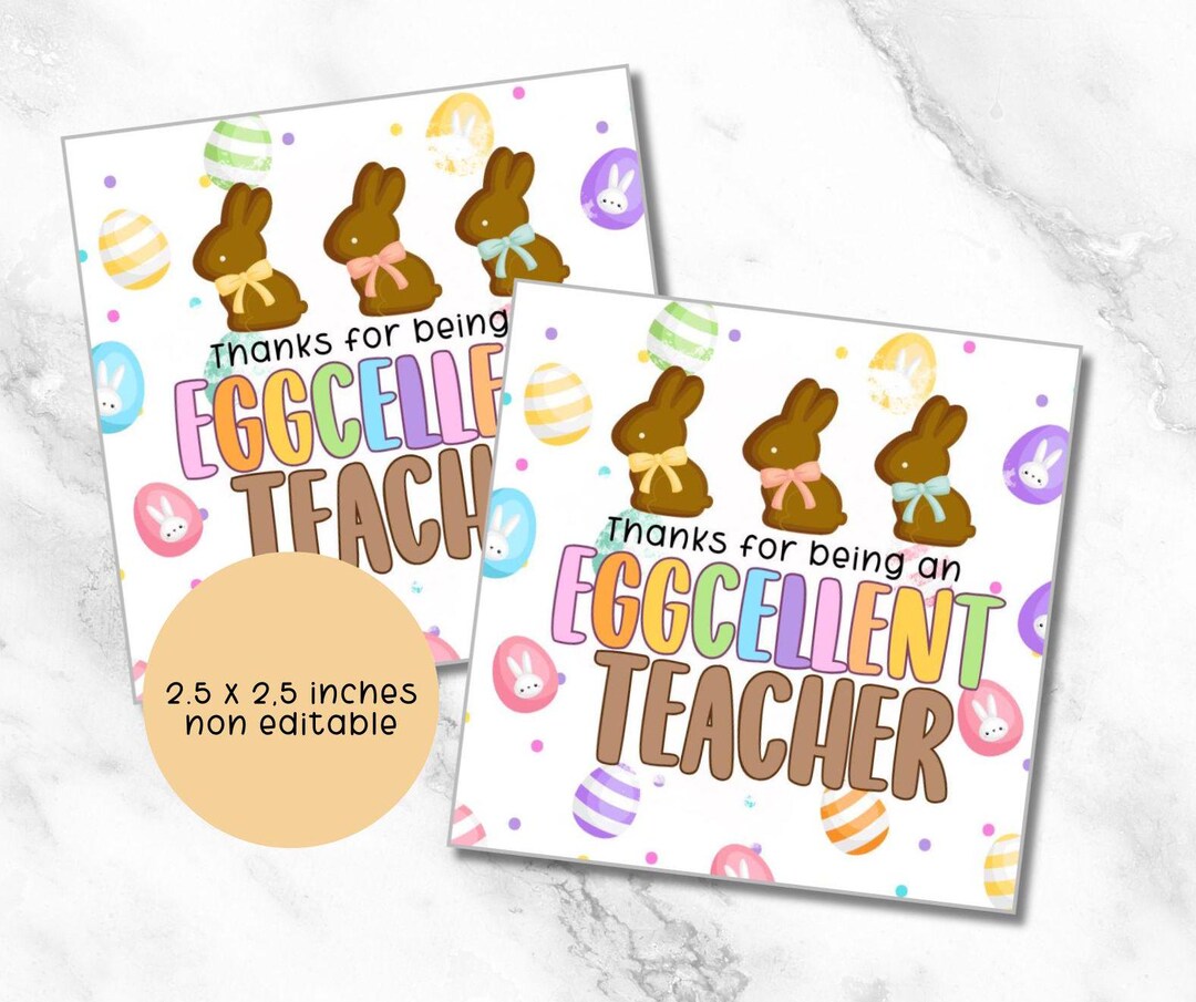 Thanks for Being an Eggcellent Teacher, Mini Easter Tag, Teacher Gift ...