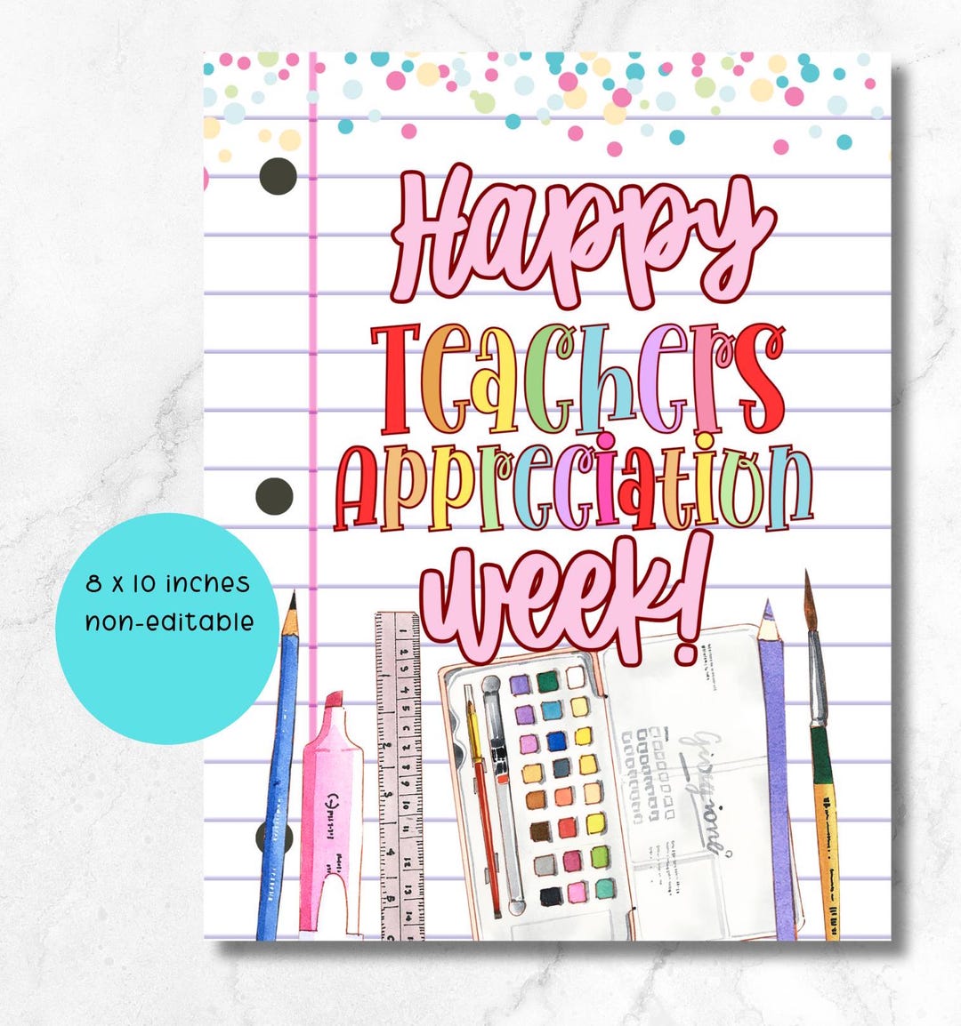 Happy Teachers Appreciation Week Sign, Teacher Thank You Sign, PTO Sign ...