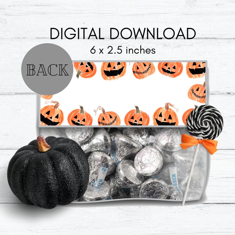 Printable Halloween Treat Bag Topper Halloween Party Favor - Etsy