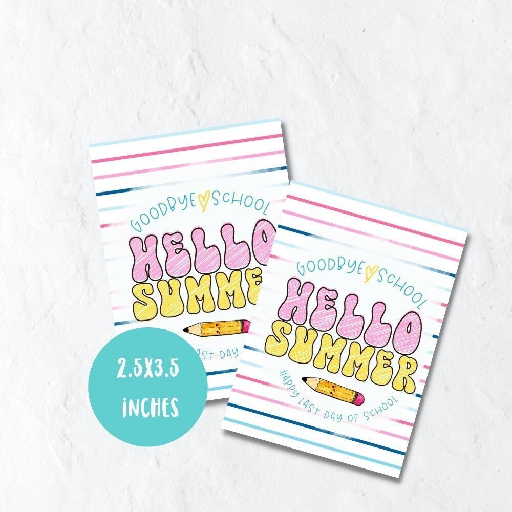 Last Day of School Teacher Gift Tag Student Gift Tag Summer - Etsy