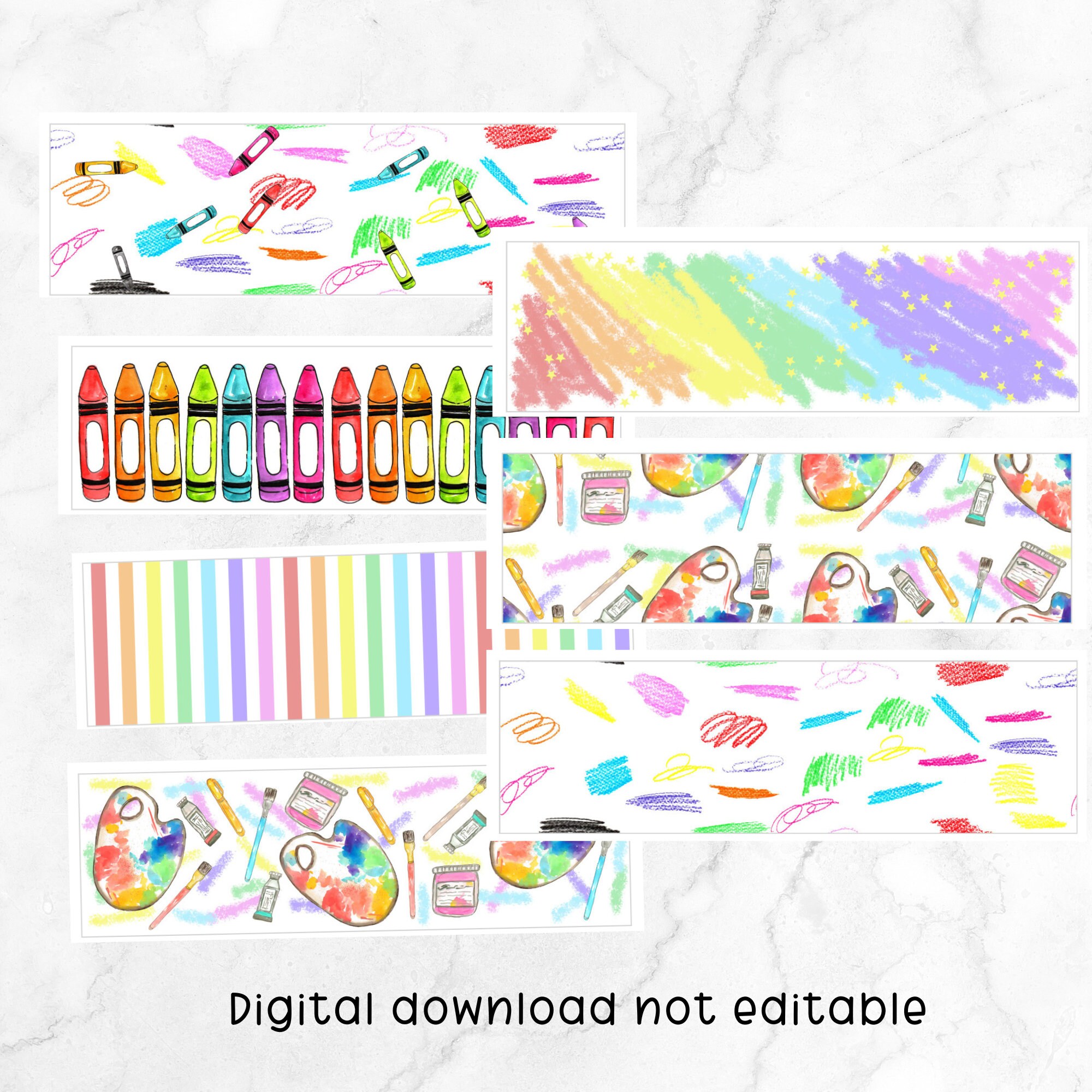 Classroom Bulletin Board Border, Printable Artist Theme Bulletin Board ...