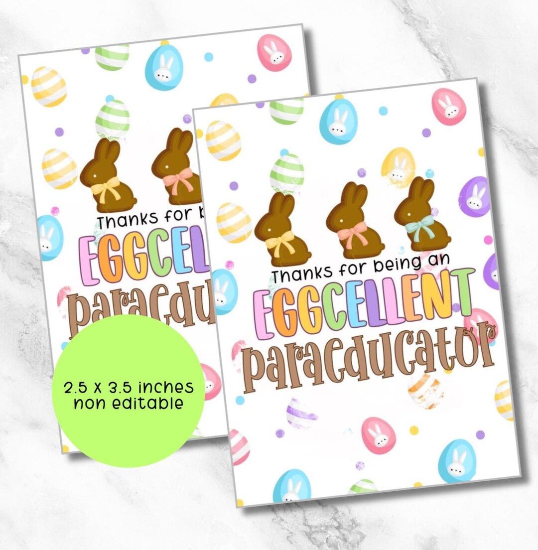Printable Easter Gift Tag, Easter Tag, Thanks for Being an Eggcellent ...