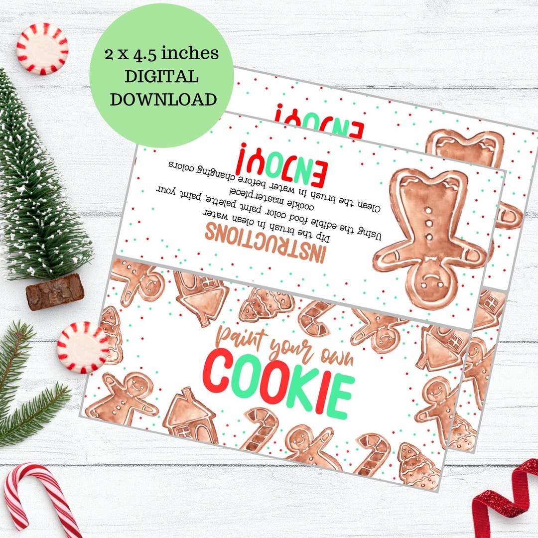 Print Your Own Cookie Topper - Printable Christmas PYO Cookie Treat Bag ...