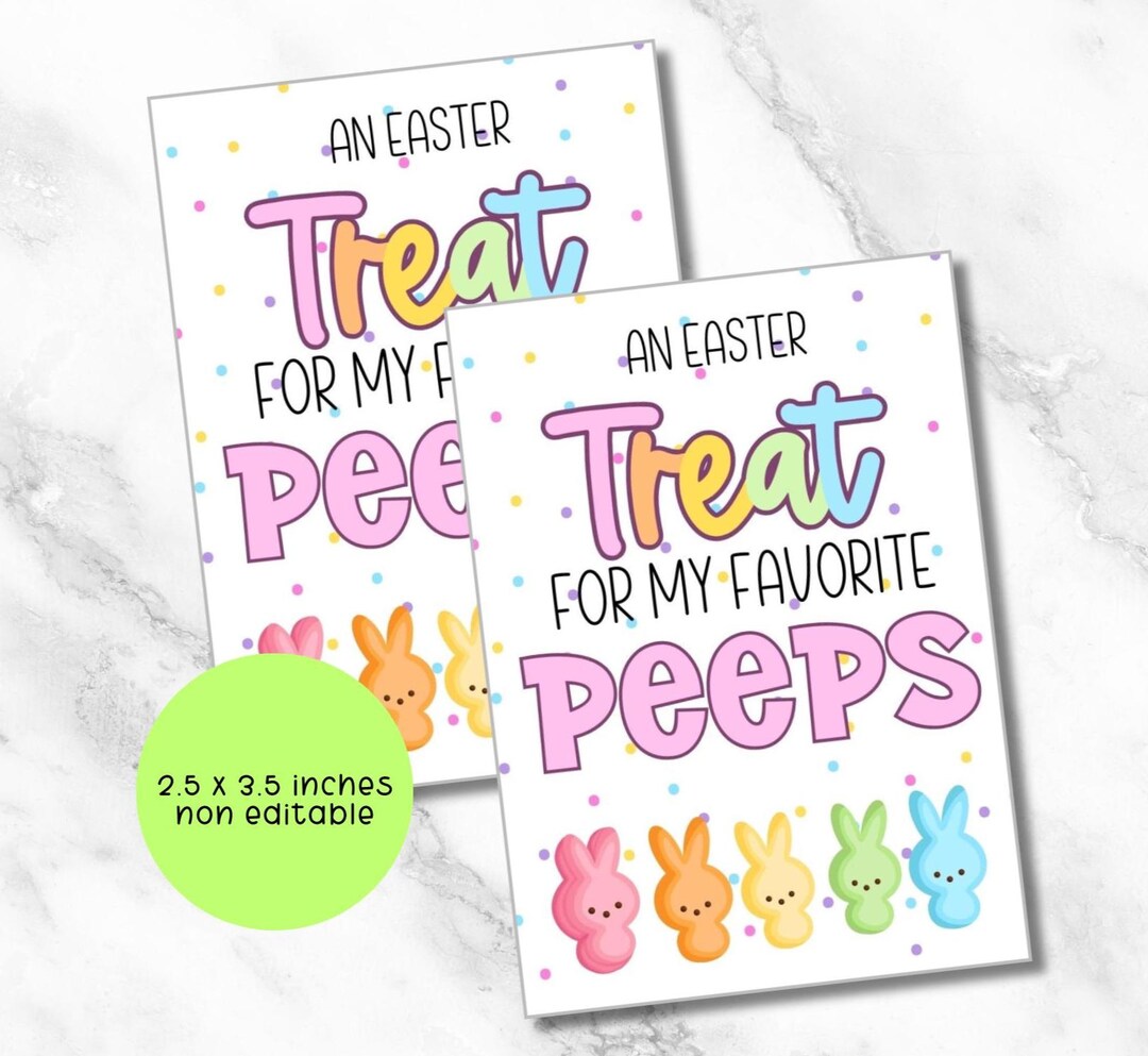 An Easter Treat for My Favorite Peeps, Printable Easter Gift Tag ...