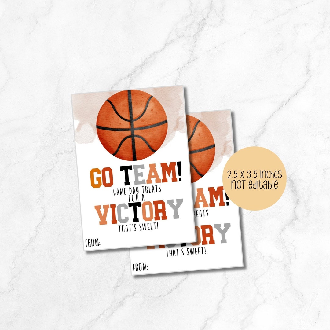 Basketball Game Day Snack Bag Tags, Good Luck Basketball Tag,sports ...