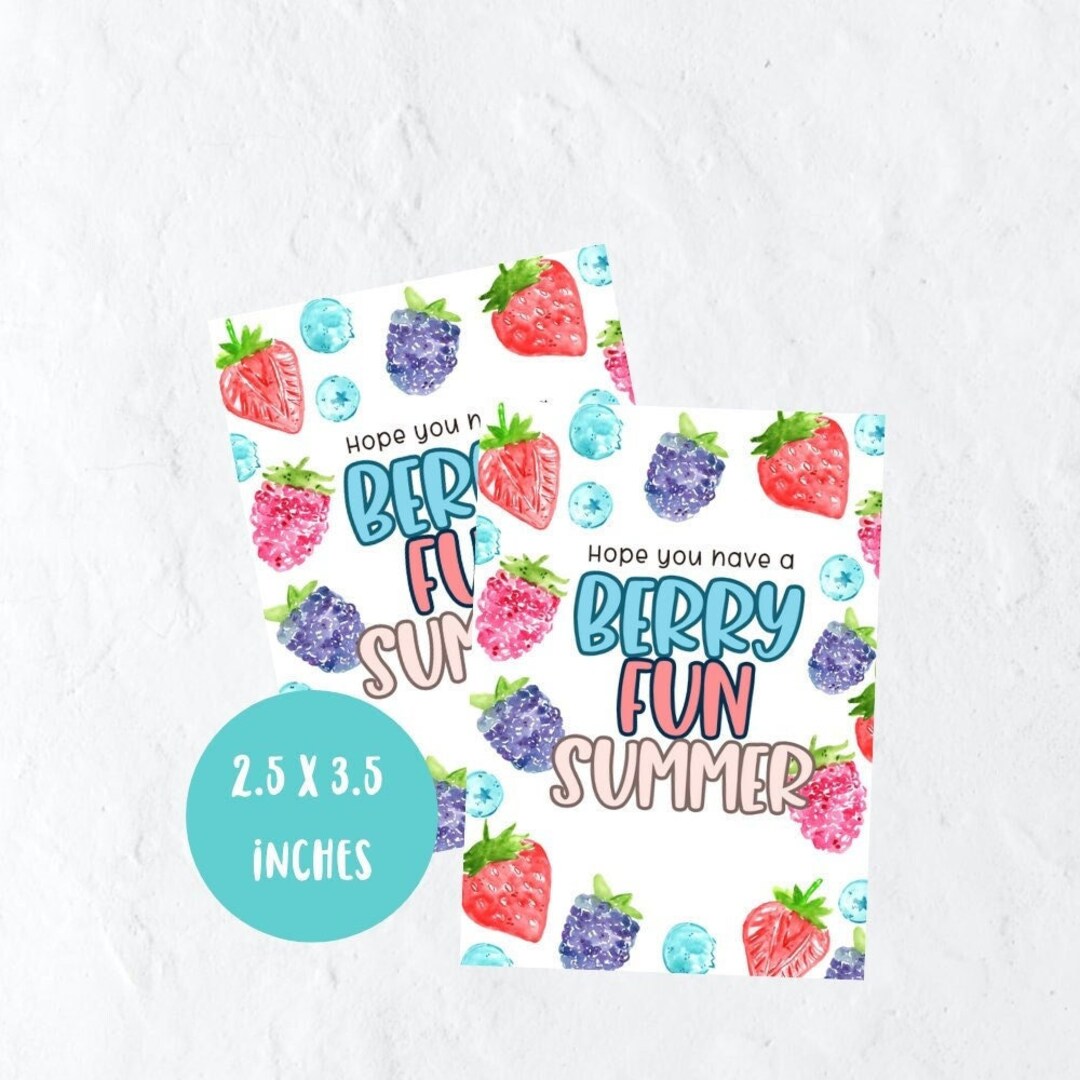 Have a Berry Fun Summer Printable, Summer Digital Download, Strawberry ...