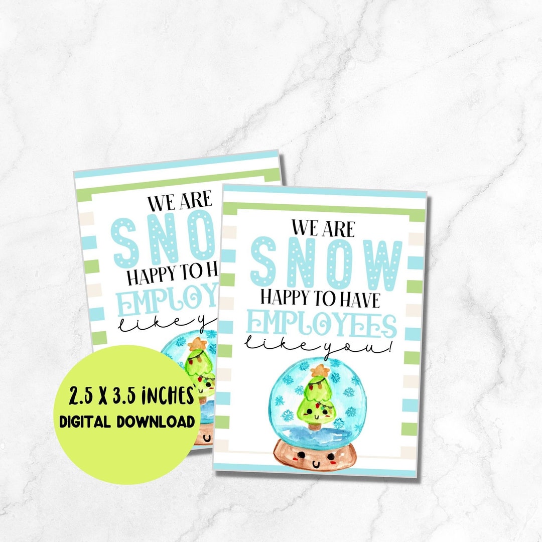 Printable Christmas Tag, Employee Appreciation Tag, Holiday Gift Tag ...