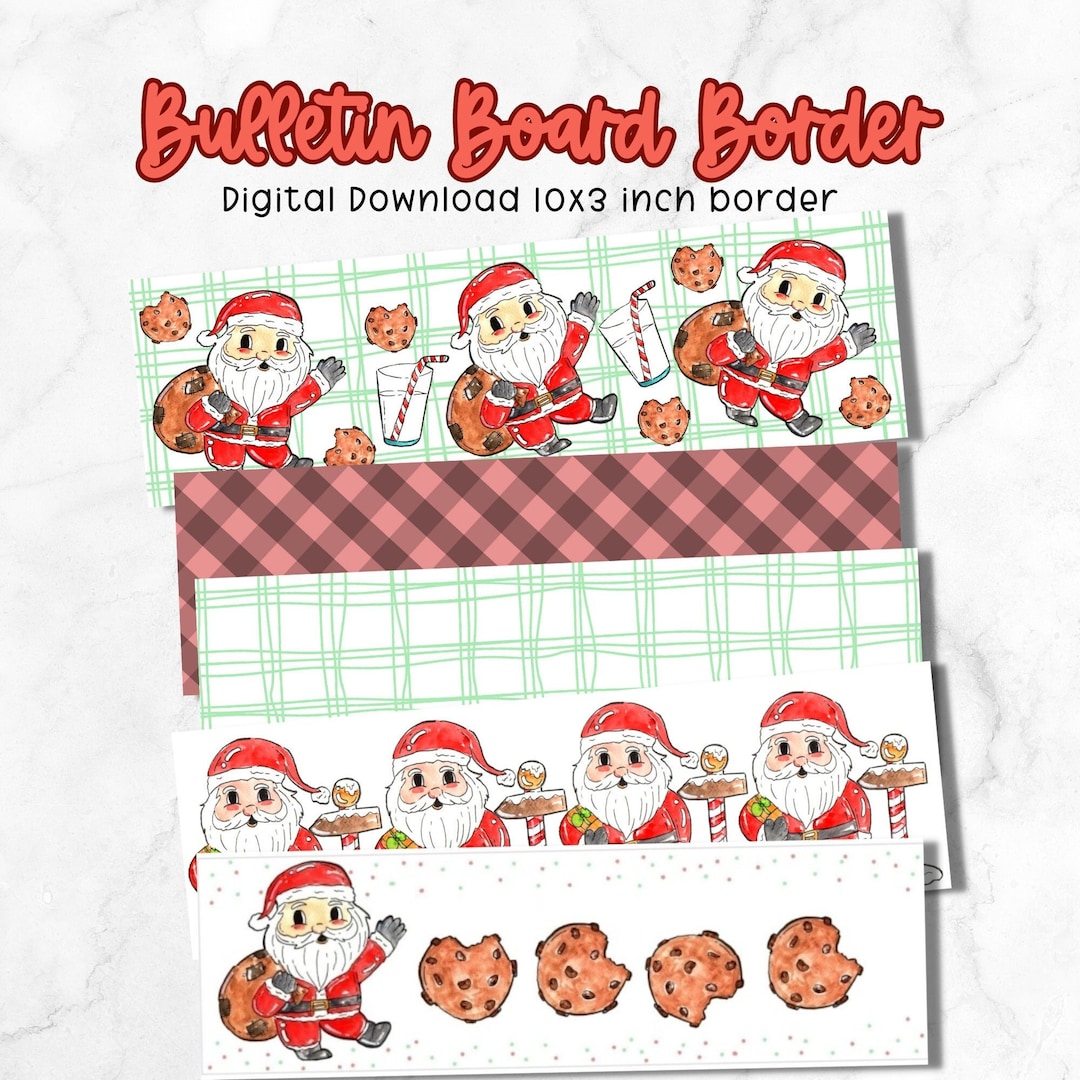 Classroom Bulletin Board Border, Bulletin Board Decor, Christmas ...