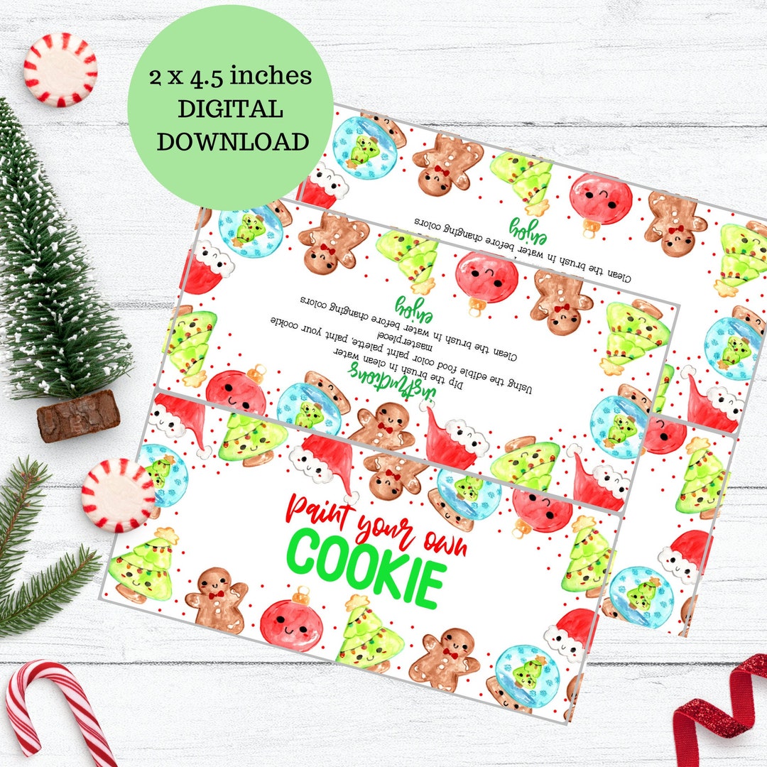 Christmas Paint Your Own Cookie Topper - Christmas PYO Cookie Topper ...