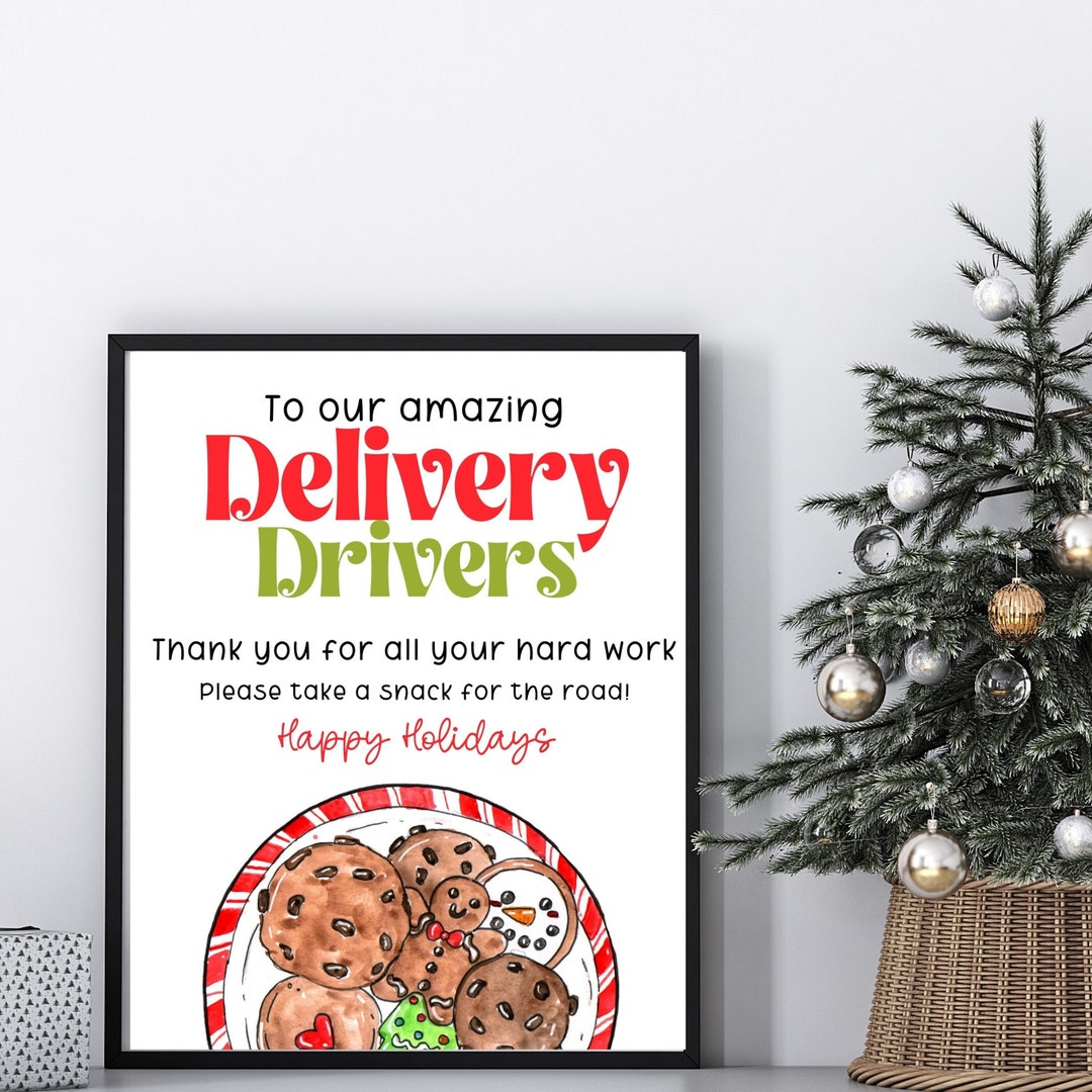 Printable Delivery Driver Sign, Take a Snack Sign, Mailman Sign Mail ...