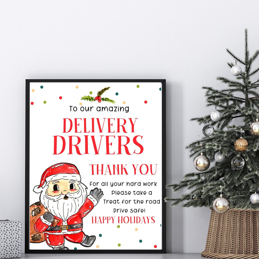 Printable Delivery Driver Car Sign, Take a Snack, Mail Carrier, Mailman ...