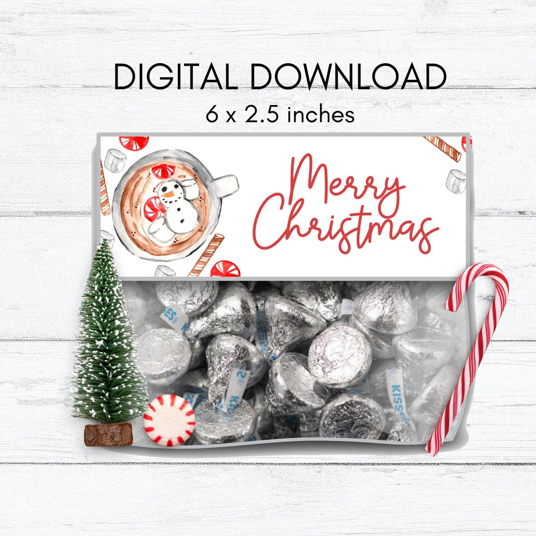 Printable Christmas Treat Topper Bag - Digital Download Treat Bag ...