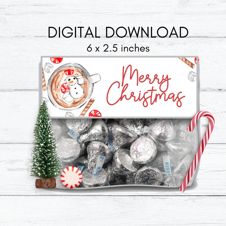 Printable Christmas Treat Topper Bag Digital Download Treat - Etsy