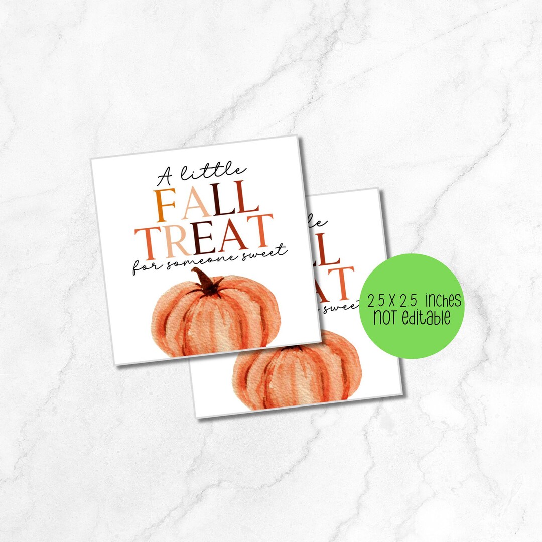 A Little Fall Treat for Someone Sweet, Autumn Gift Tag, Fall Gift Tag ...